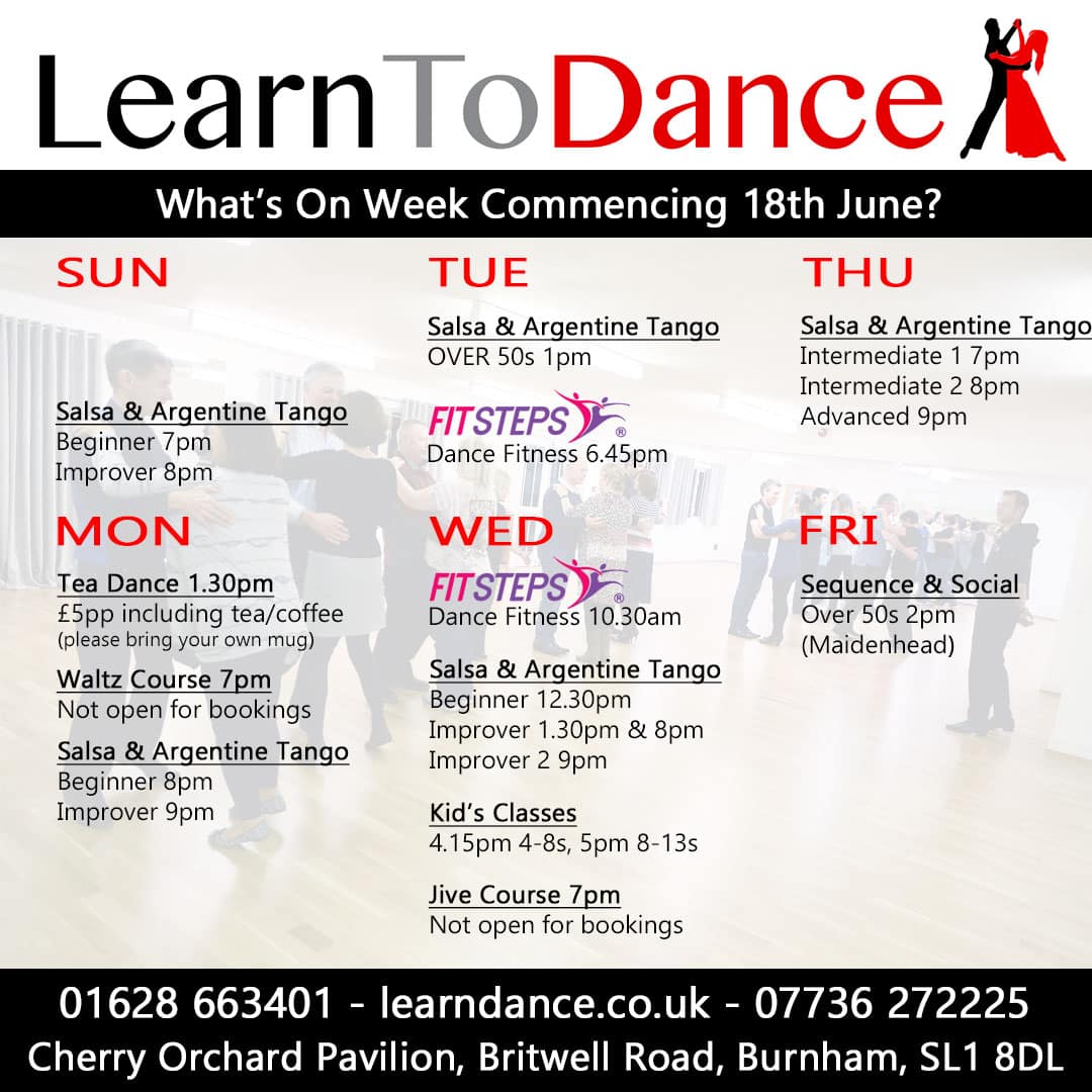 Weekly Update Sunday 18th June - Learn To Dance