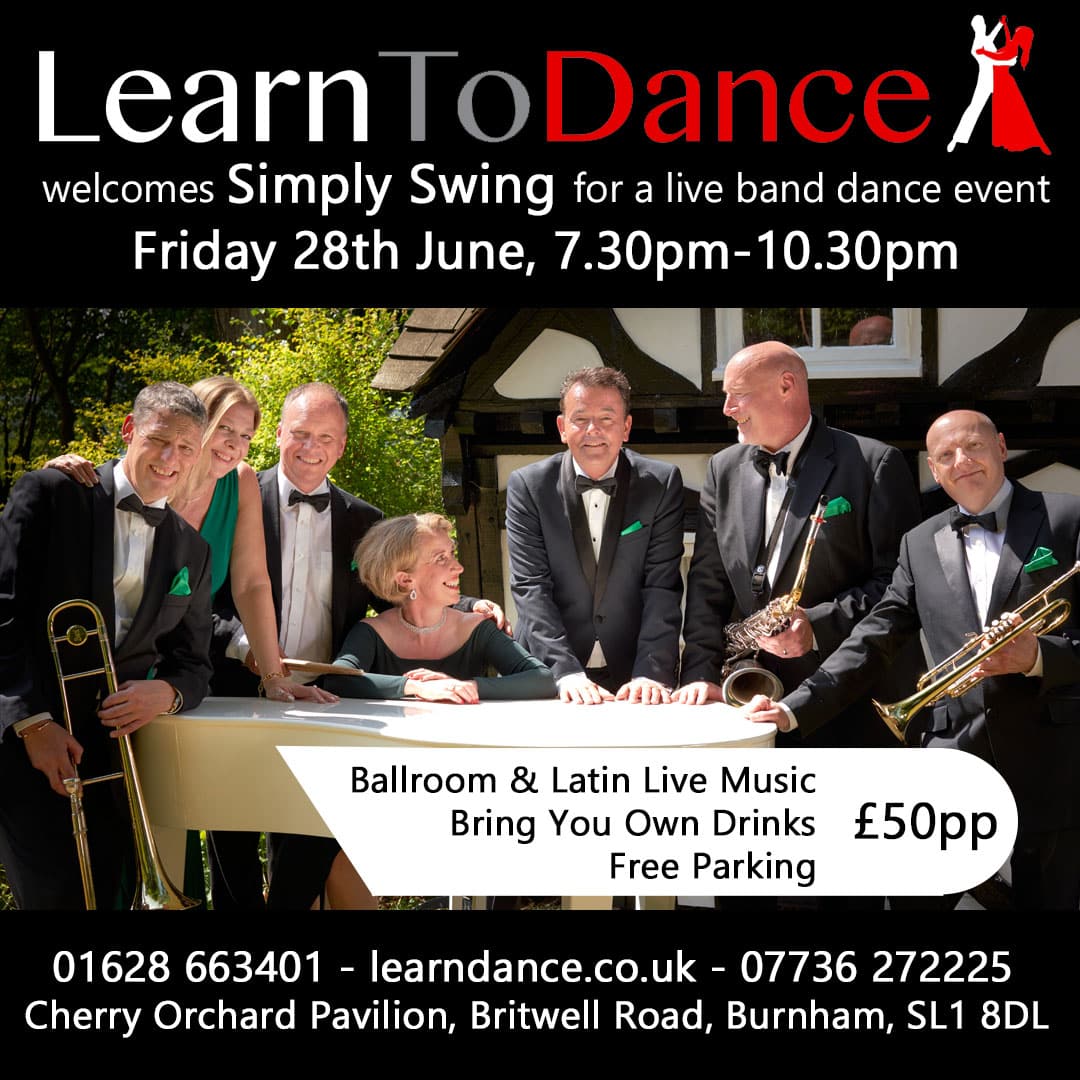 Simply Swing Live Band - Friday 28th June 2024 - Learn To Dance
