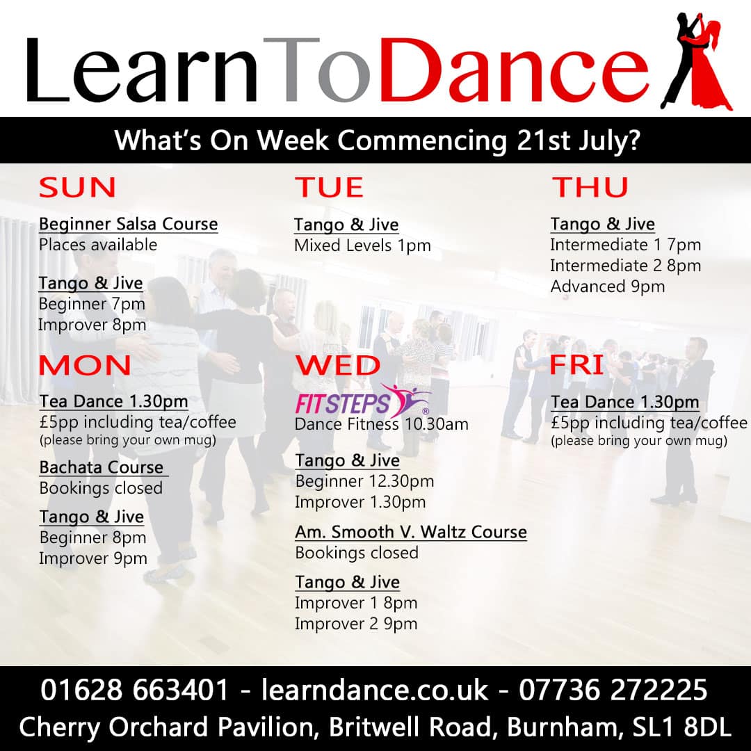 Weekly Update Sunday 21st July 2024 - Learn To Dance