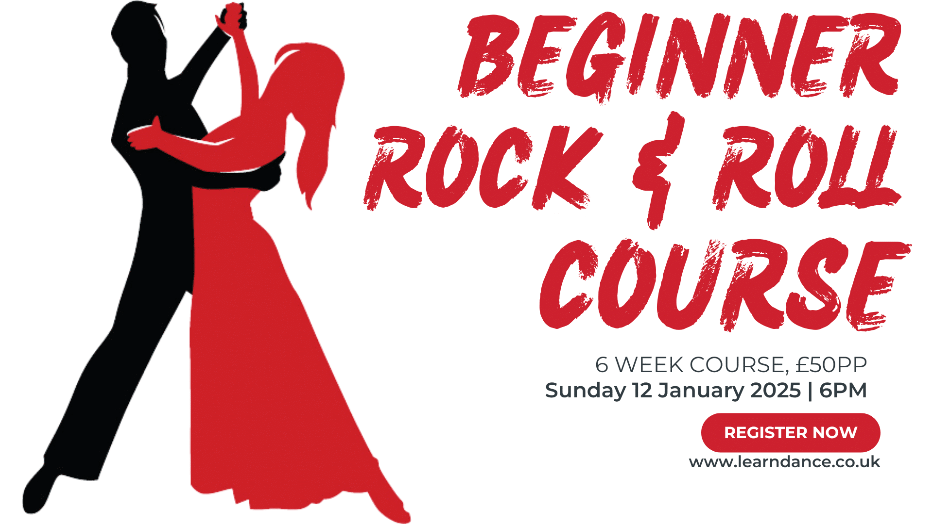 Beginner Rock & Roll Dance Course: Sunday 12th January 2025 - Learn To Dance
