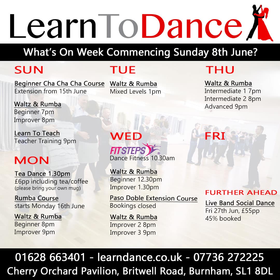 Weekly Update Sunday 8th June 2025 - Learn To Dance